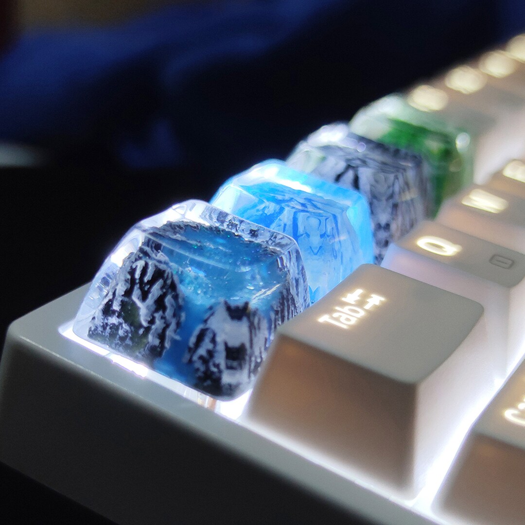 Handmade Waterfall Artisan Resin Esc Keycaps Resin OEM Key Cap for ...