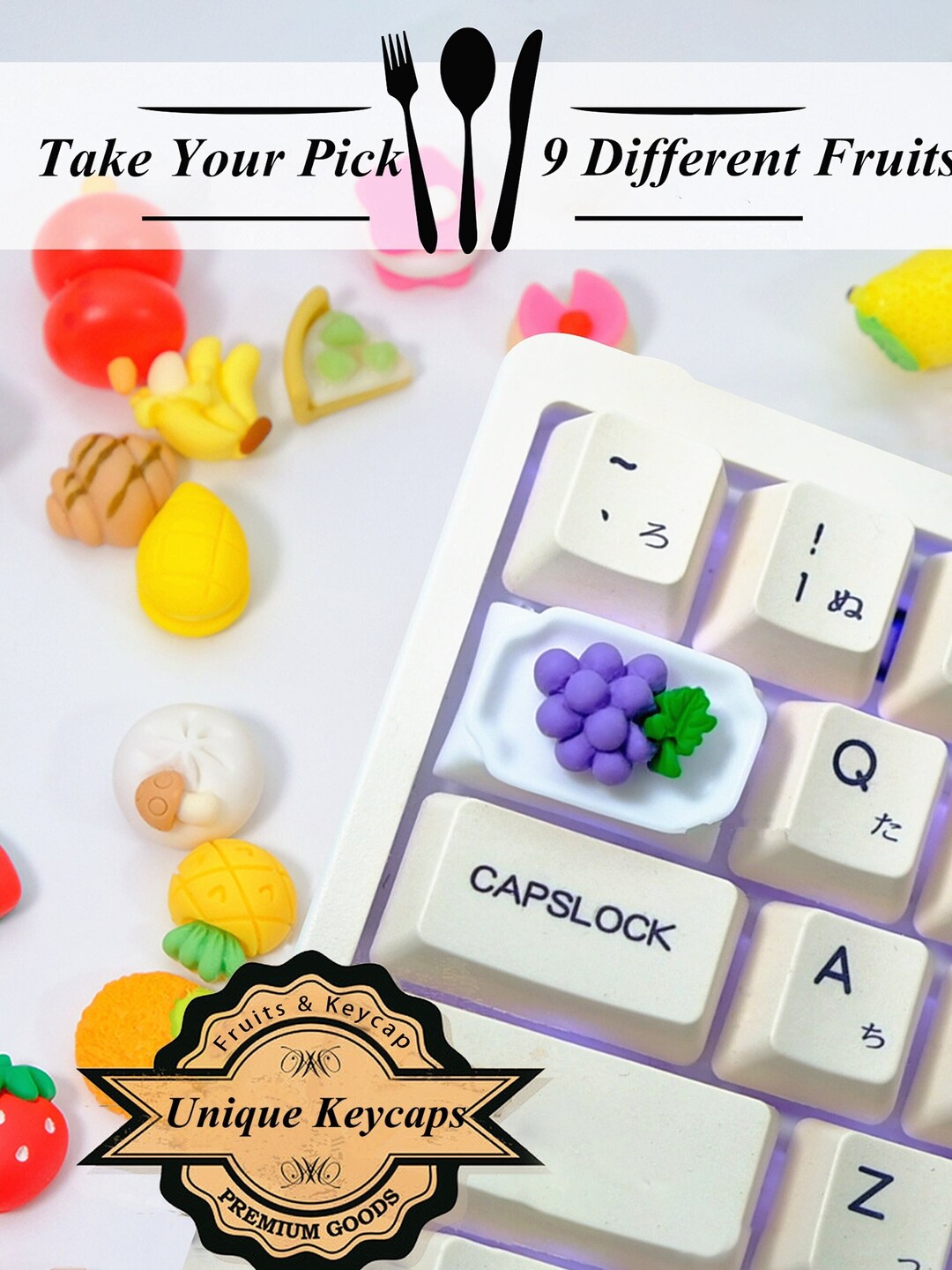Novelty Magnetic Fruits Keycaps,custom Artisan Keycaps,detachable Free ...
