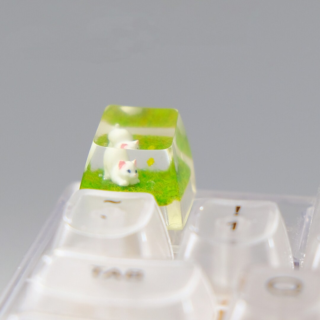 Cute Cat Keycaps,custom Artisan Keycaps,resin Backlit Keycap,gift for ...