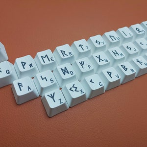 Custom Rune Keycap Set, Elder Futhark Runes Keycaps,pbt Artisan Dye ...