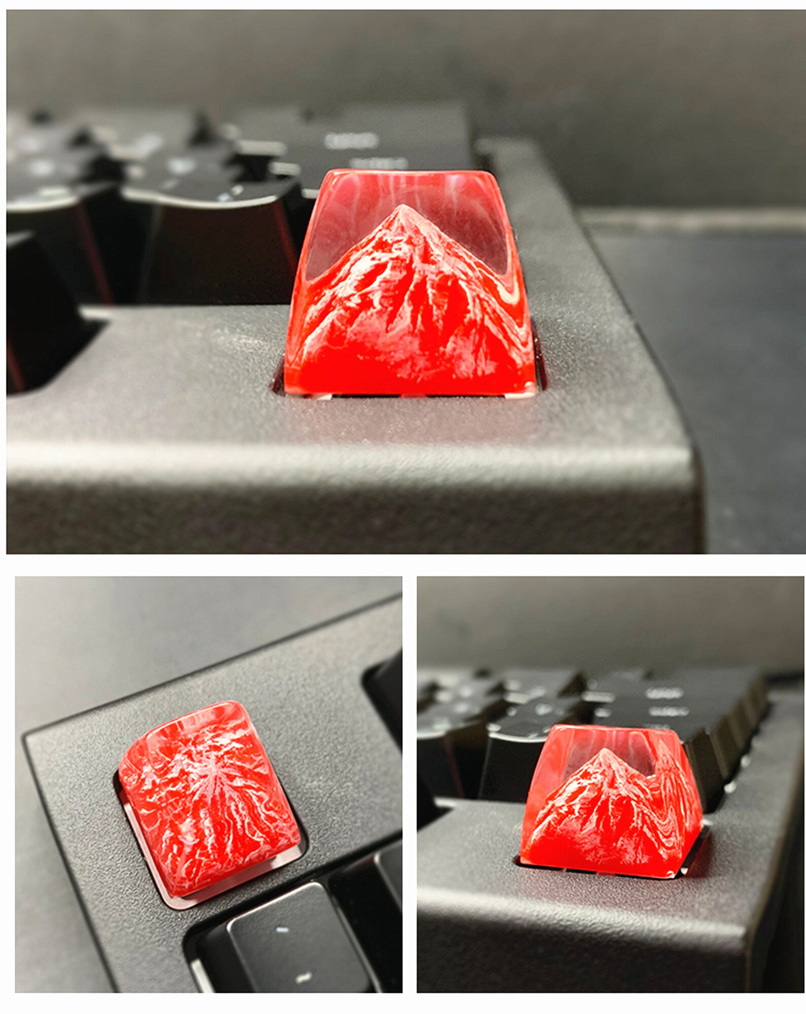 Handmade Backlit Fuji Mountain Resin Artisan Keycaps SA ESC/R4 - Etsy