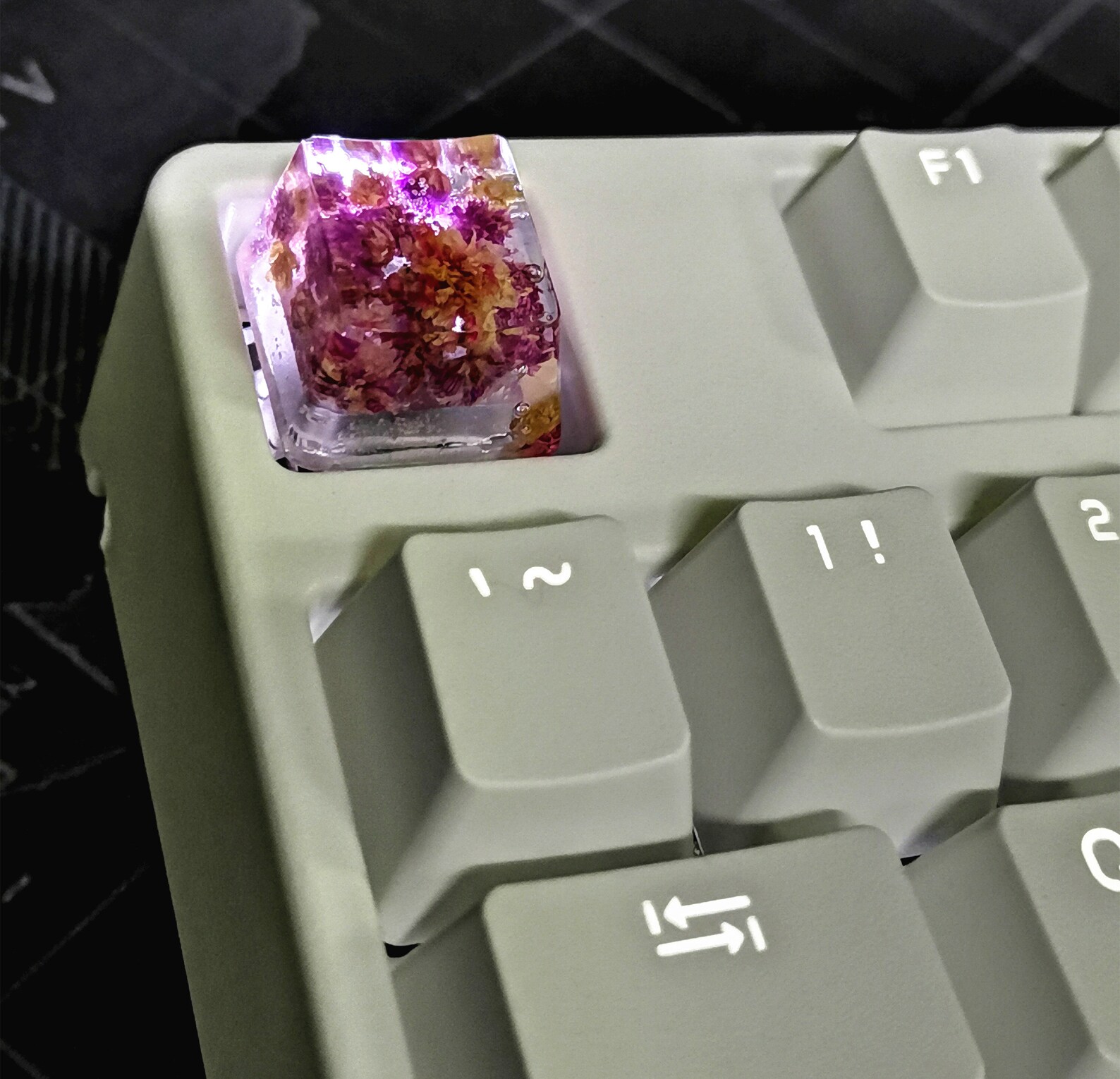 Novelty Artisan Keycapsflower Leaves Backlit Resin Keycapfor - Etsy