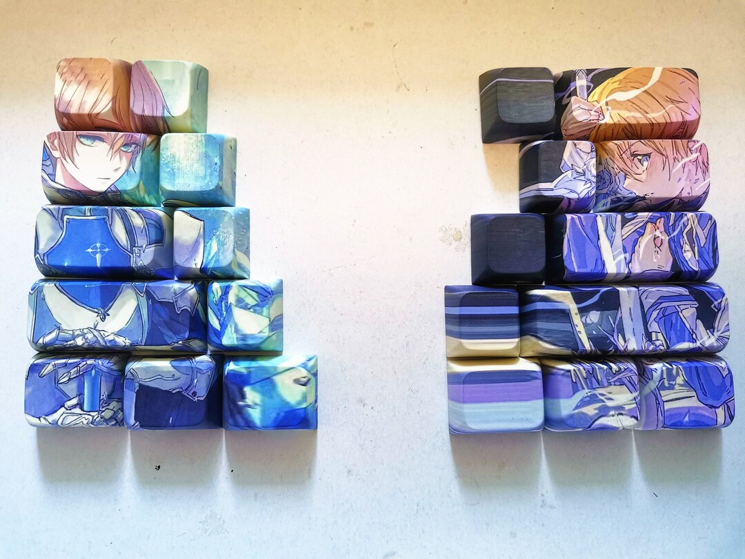 22 Pcs Anime Artisan Keycap Dye-sub PBT Custom Keycaps Character Theme ...