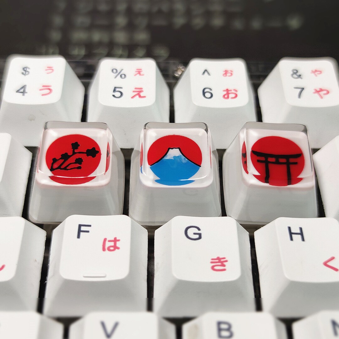 Handmade Japanese Shrine Gate/sakura/fuji Backlit Resin Artisan Keycap ...
