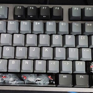 Koi Fish Resin Backlit Artisan Keycap Spacebar R4/ESC Enter Shift Tab Caps Lock Ctrl Alt for All ...
