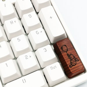 Numerical Enter Keycap Pooh Bear and Balloon Handmade Engraved 2.25u ...
