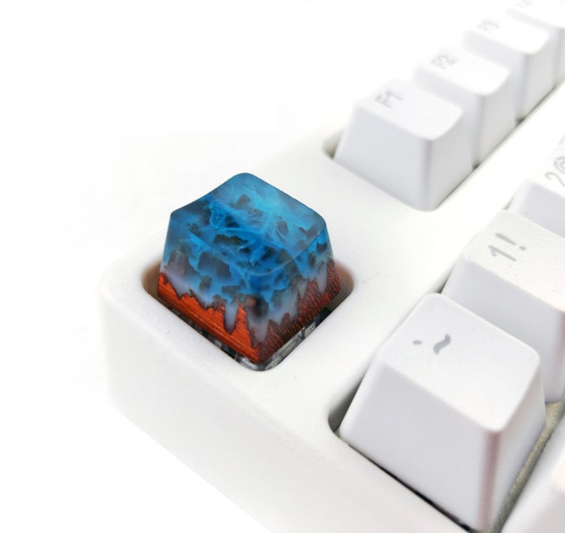 Handmade Backlit Artisan Keycap Snow Mountain Resin & Solid - Etsy