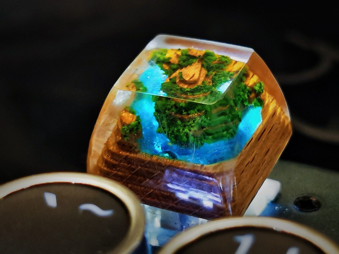 Handmade SA Profile Backlit Key Cap Hidden Fairyland Wood & | Etsy