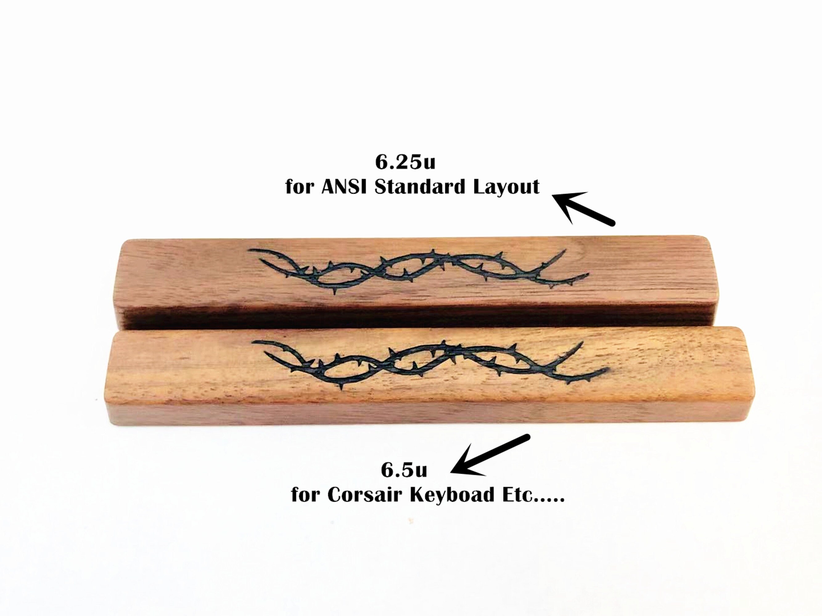 Wooden Spacebar Artisan Keycap Engraved Vines Walnut Wood | Etsy