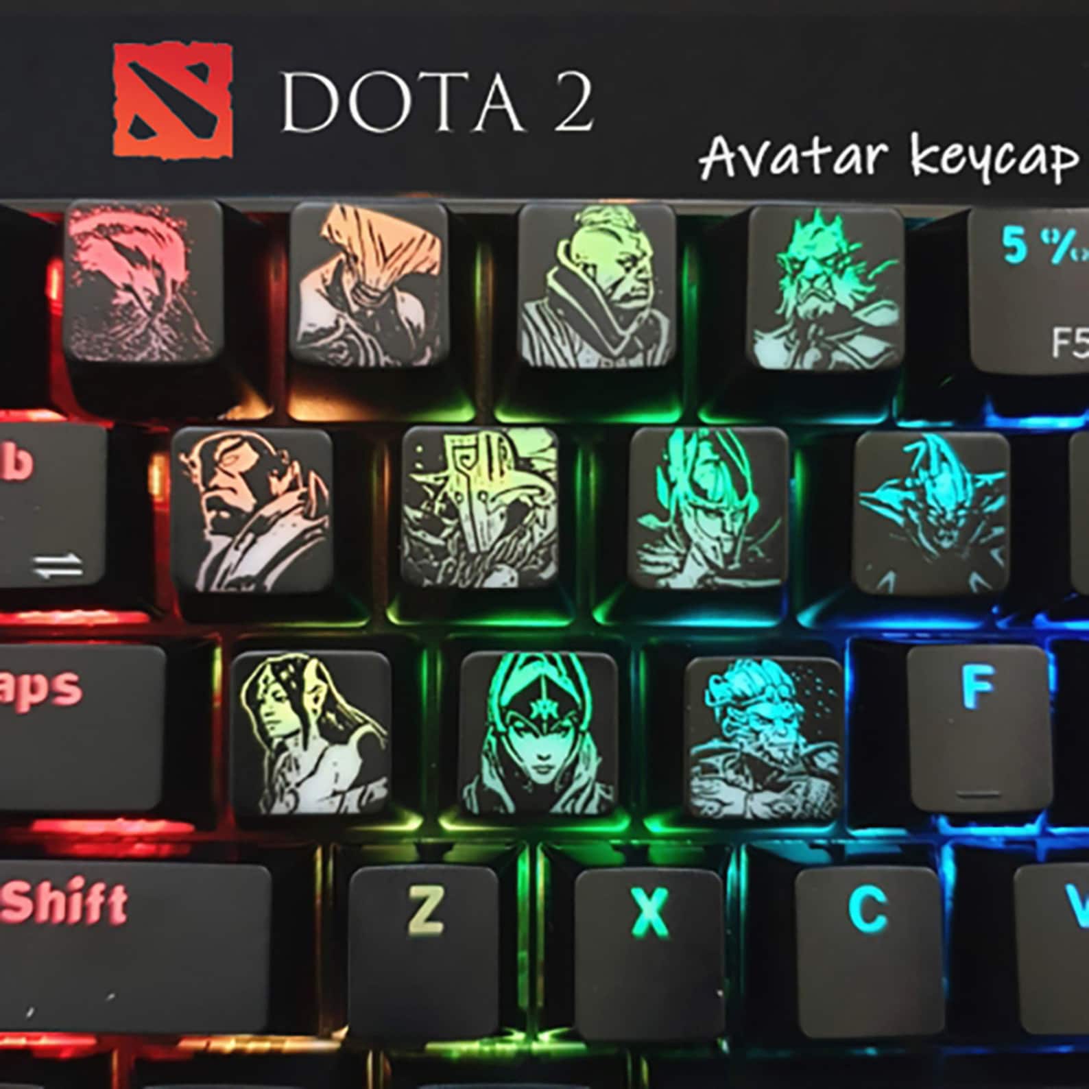 DOTA 2 Backlit Custom Keycaps Character Heroes Skill Ability - Etsy