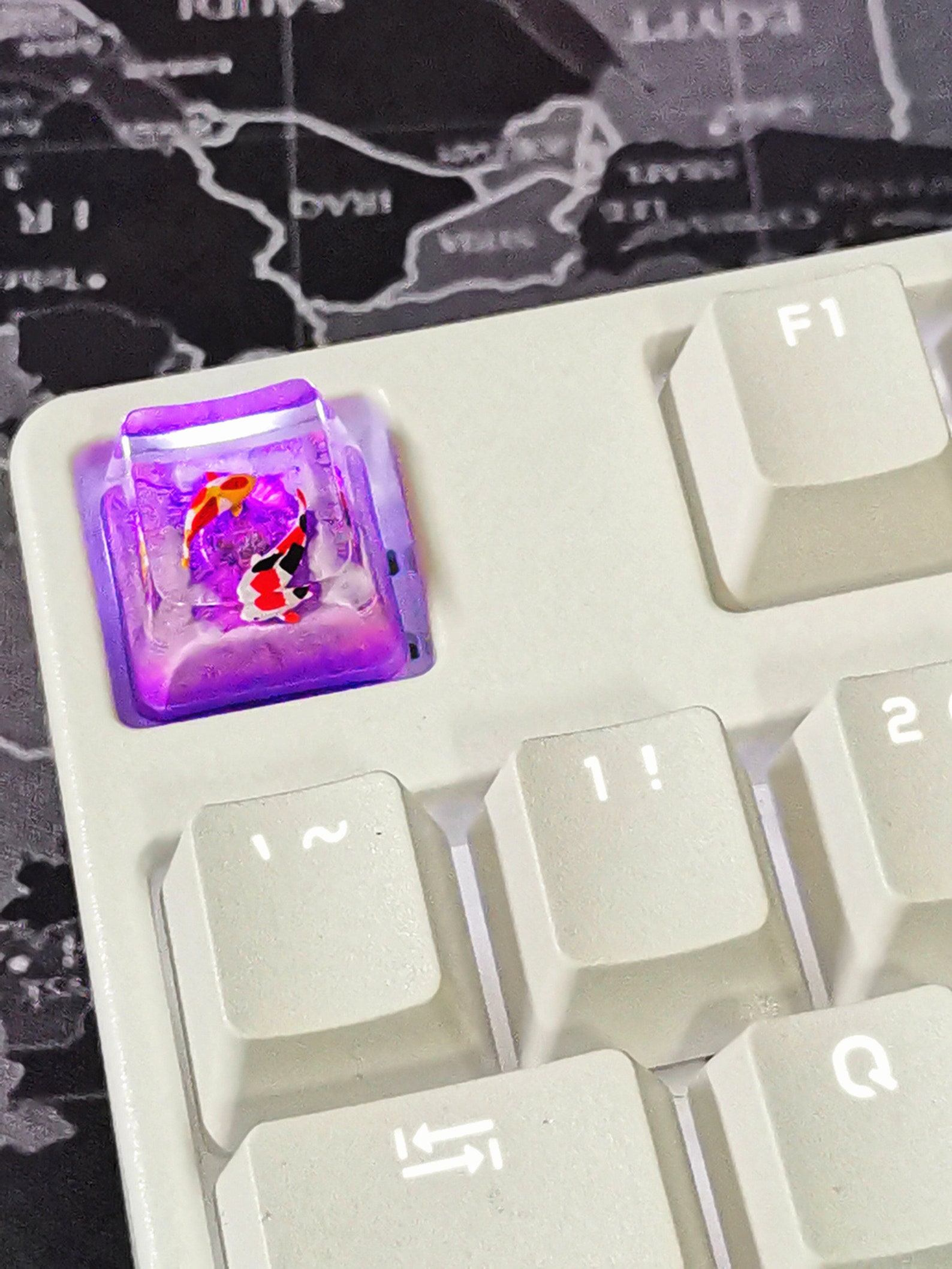 Handmade Koi Fish Resin Keycaps R4/ESC Backlit Artisan Keycap - Etsy