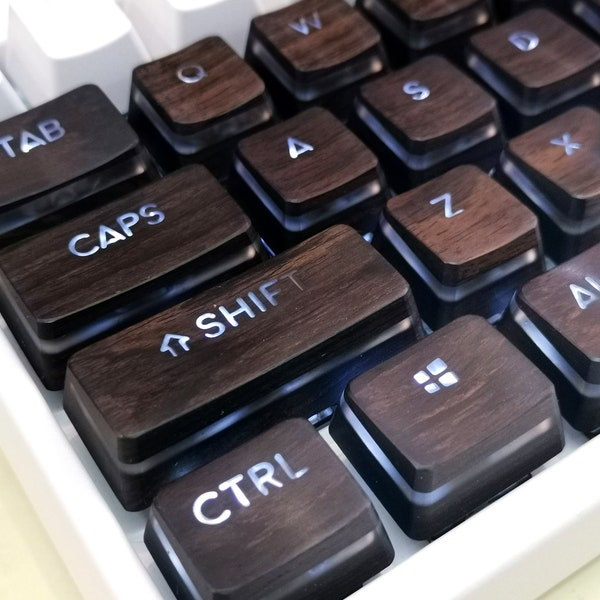 Wooden Keycaps Backlit - Etsy