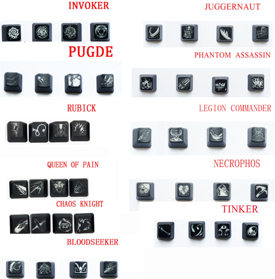 DOTA 2 Backlit Custom Keycaps Character Heroes Skill Ability - Etsy