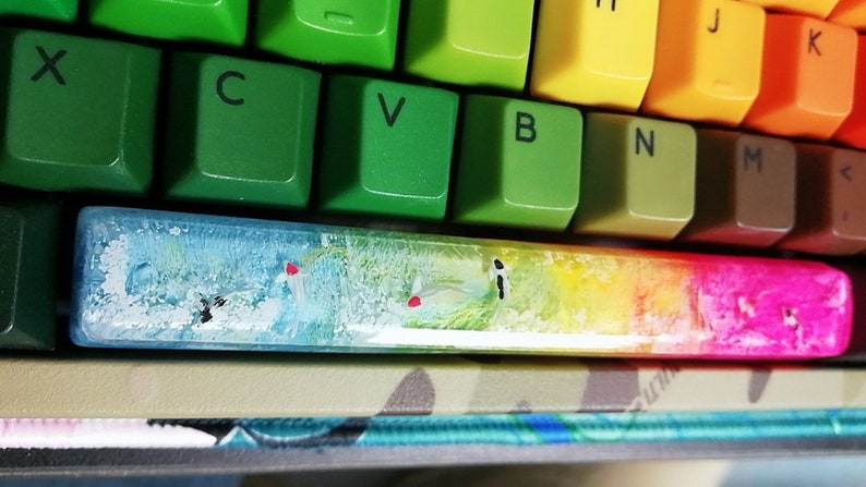 Koi Fish Resin Backlit Artisan Keycap Spacebar R4/ESC Enter - Etsy