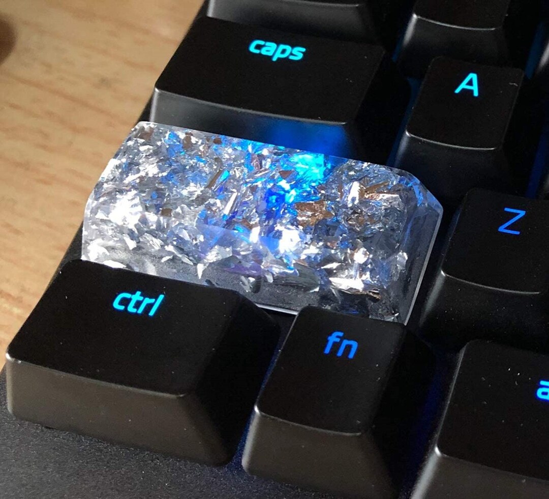 Custom Resin Keycaps,silver Foils Backlit Keycap,spacebar Enter Shift ...