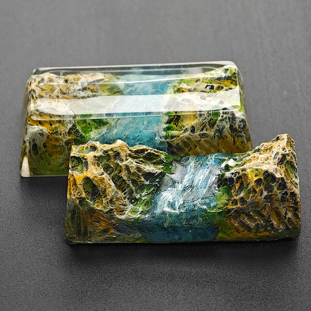 Handmade Mountain Stream Resin Artisan Keycap, 2.25u Enter,left Shift ...