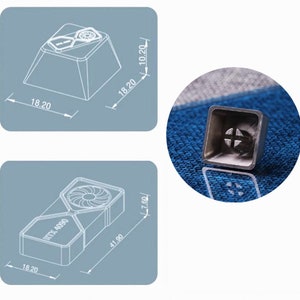 RTX 4090 Video Card Metal Keycaps,aluminum Alloy Artisan Key Cap ...