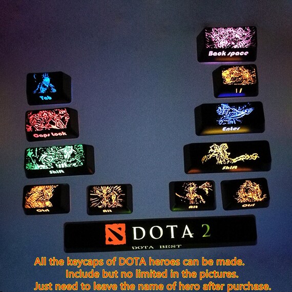 DOTA 2 Custom Keycaps Character Heroes Ability Game Backlit | Etsy