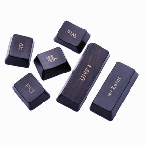 Pure Ebony Solid Wood Keycap Handmade Engraved Artisan Keycaps - Etsy
