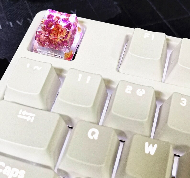 Novelty Artisan Keycapsflower Leaves Backlit Resin Keycapfor - Etsy
