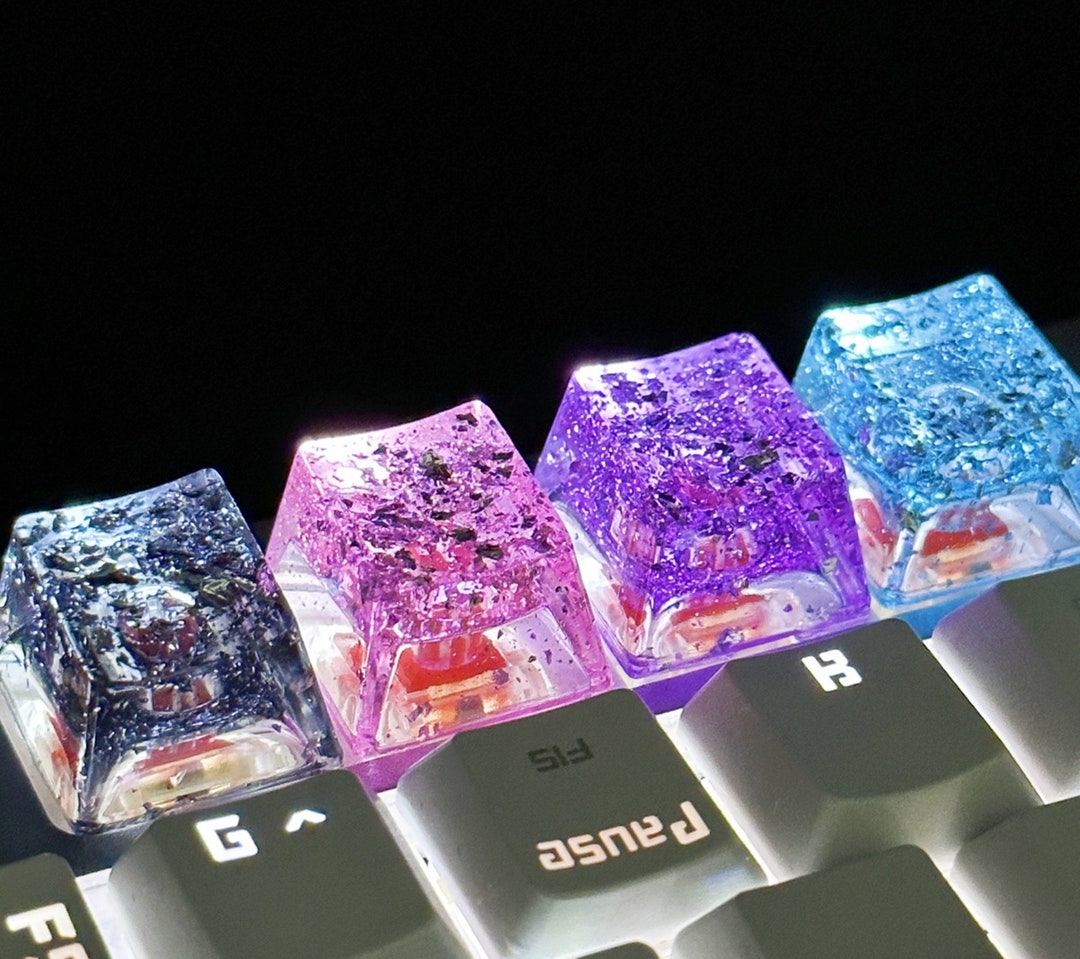 Handmade Resin Foil Keycaps,artisan Backlight Multicolor Keycap ...