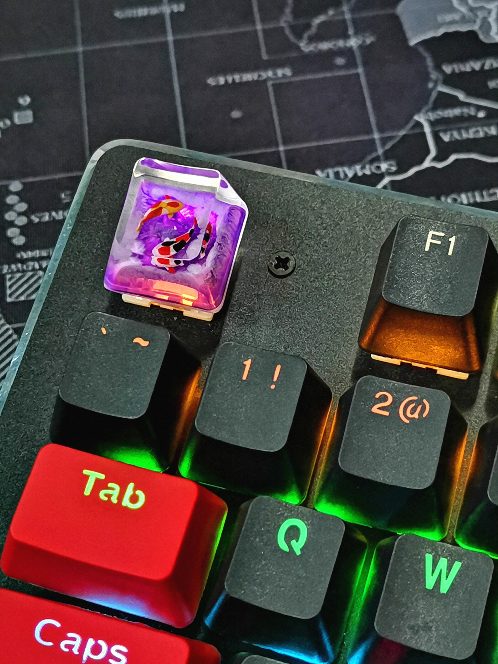 Handmade Koi Fish Resin Keycaps R4/ESC Backlit Artisan Keycap - Etsy