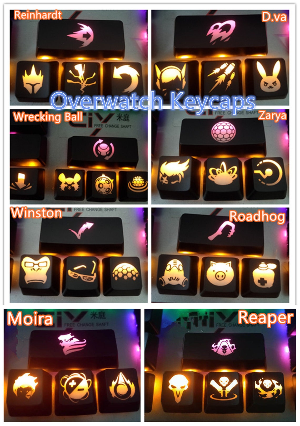 Overwatch OW Custom Backlit Keycap Hero Ability Game Skill - Etsy