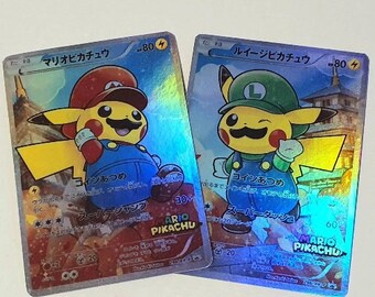 Pikachu Mario Cards - Etsy
