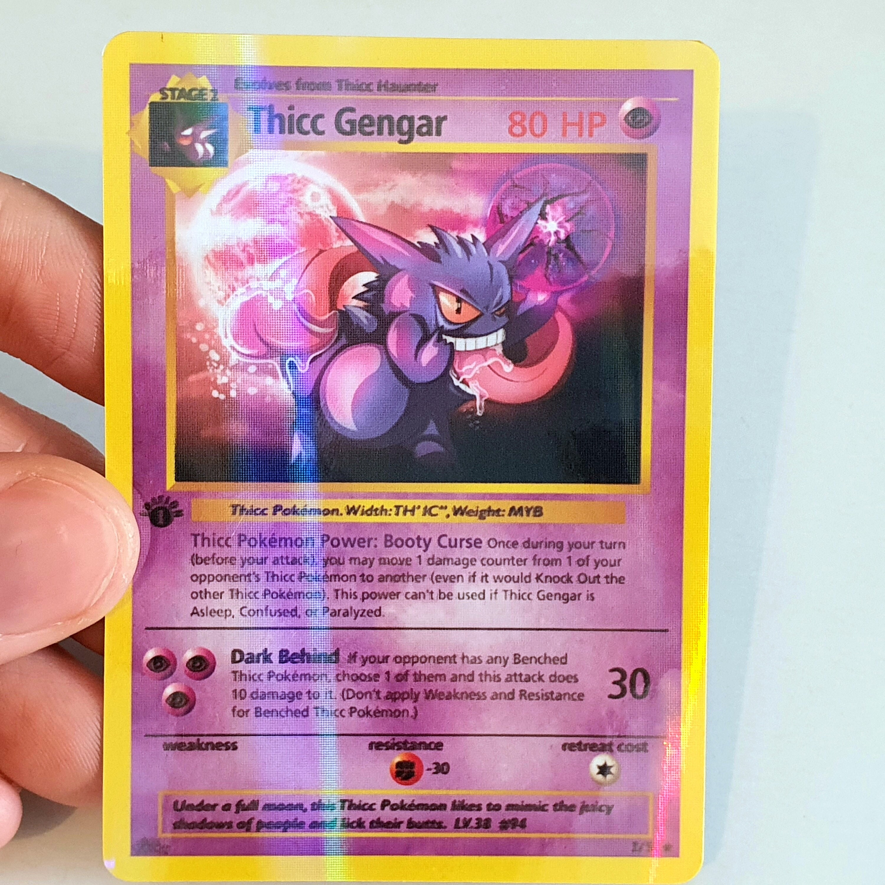 TCG Great collector gift Custom Pokemon Cards custom art. gengar Card ...