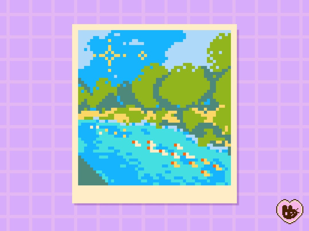 Duckies Polaroid - Modern Cross Stitch / Needlepoint Pattern - Instant ...