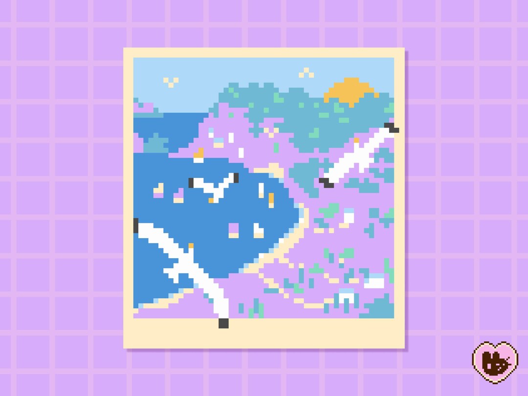 Port Polaroid - Modern Cross Stitch / Needlepoint Pattern - Instant ...