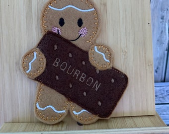 Gingerbread Man Holding a Digestive Biscuit - Etsy