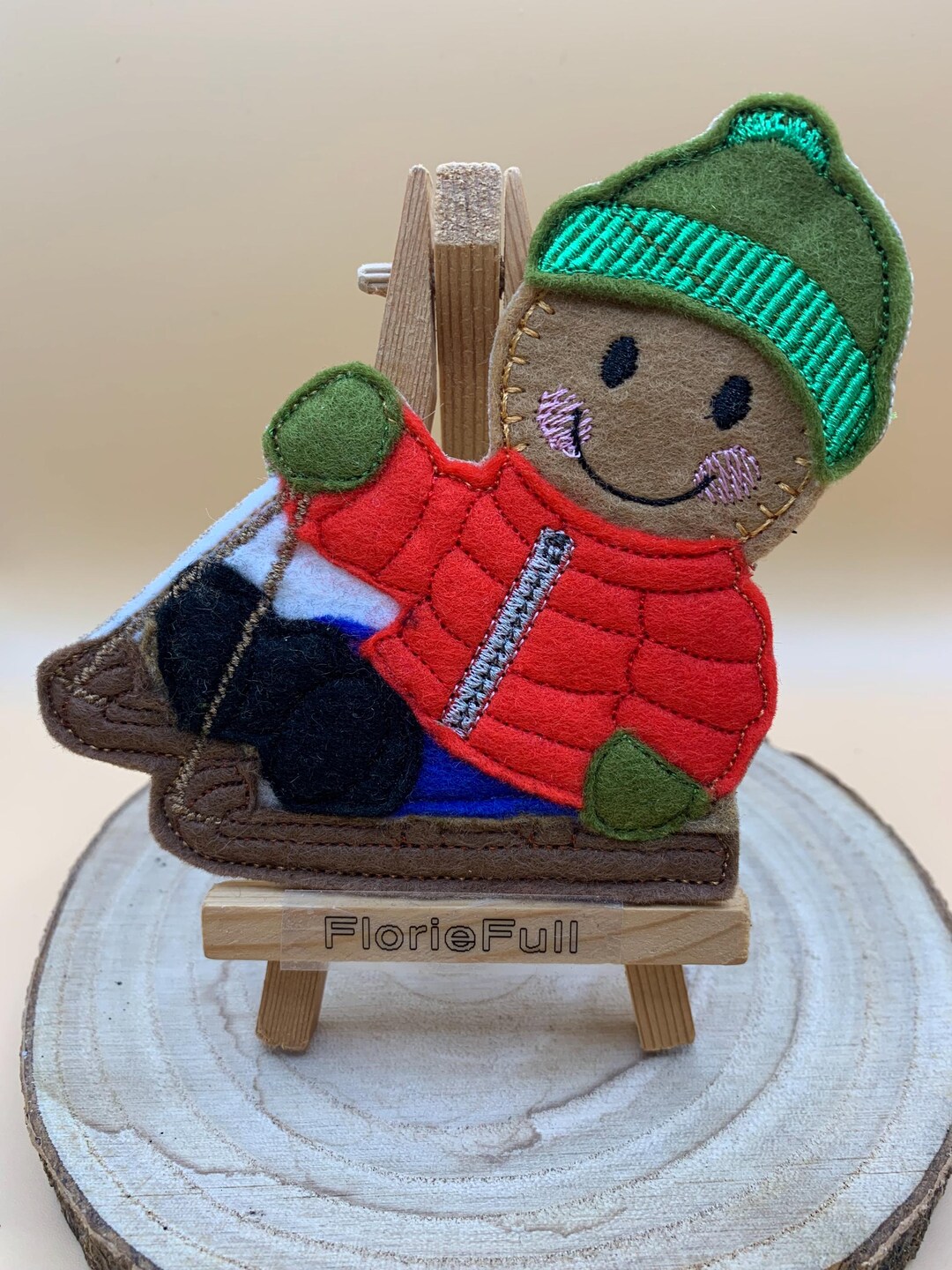 Gingerbread Man Sledging - Etsy