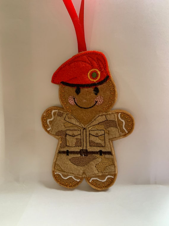 Felt Embroided Gingerbread Soldier - Etsy