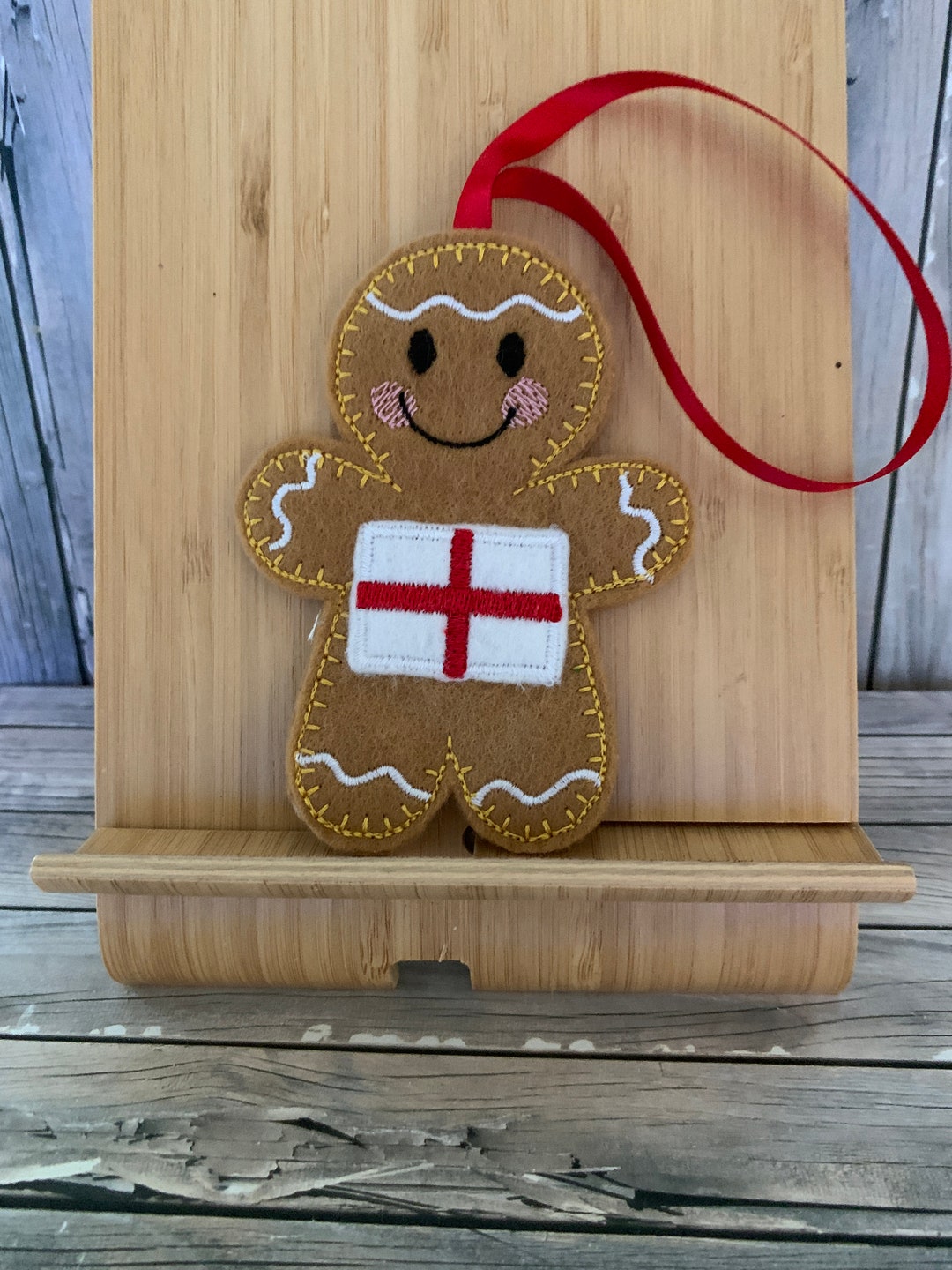 Gingerbread Man With English Flag - Etsy