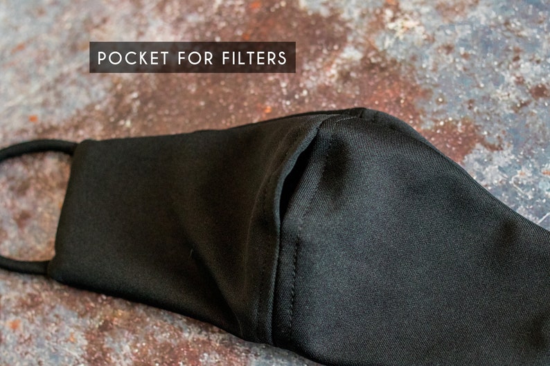 Structured Neoprene Face Mask w/ Pocket Filter Size S/M / Fall | Etsy
