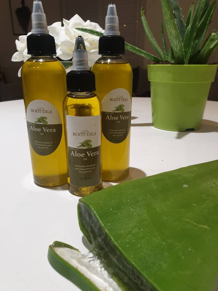 100% Natural Aloe Vera Oil Eliminates Dandruff and Stimulates - Etsy