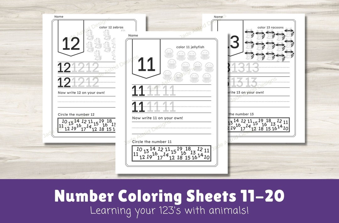 Counting Numbers 10-20 | Activity Sheets | Writing Numbers | Printable ...