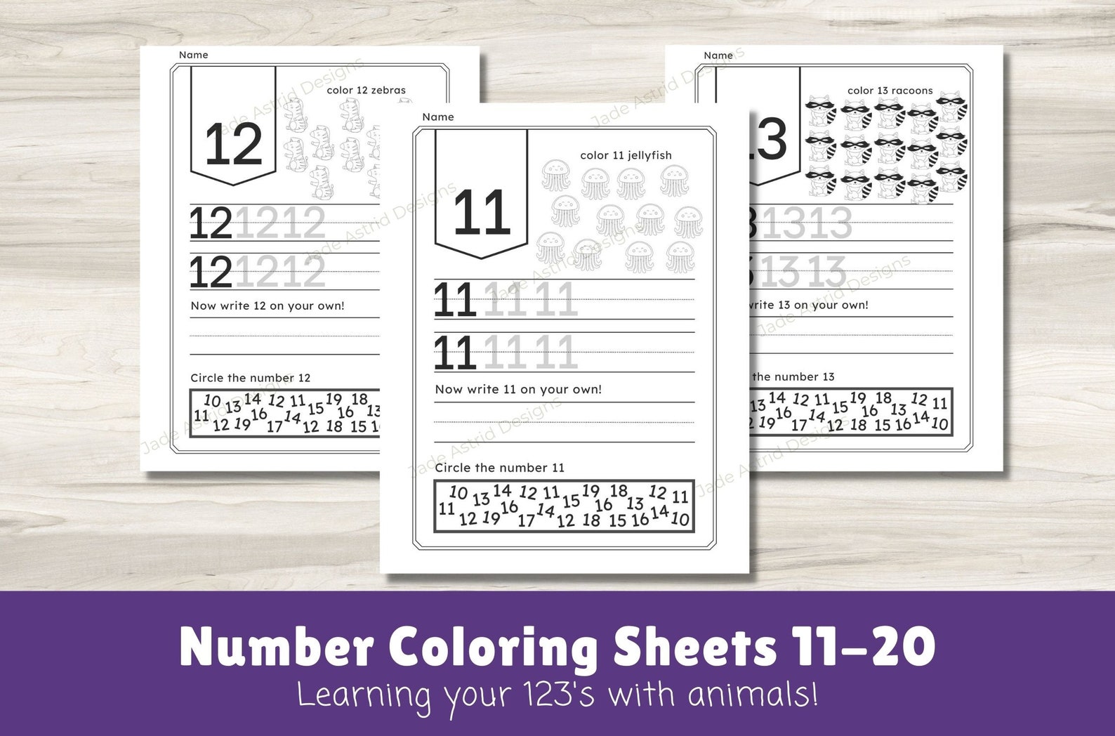 Counting Numbers 10-20 | Activity Sheets | Writing Numbers | Printable ...