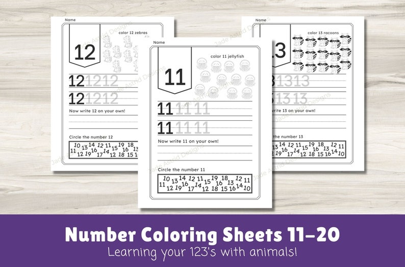 Counting Numbers 10-20 | Activity Sheets | Writing Numbers | Printable ...