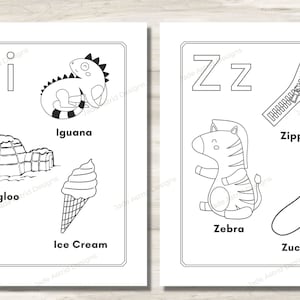 Learning the Alphabet Worksheets | A-Z Coloring Pages for Children ...