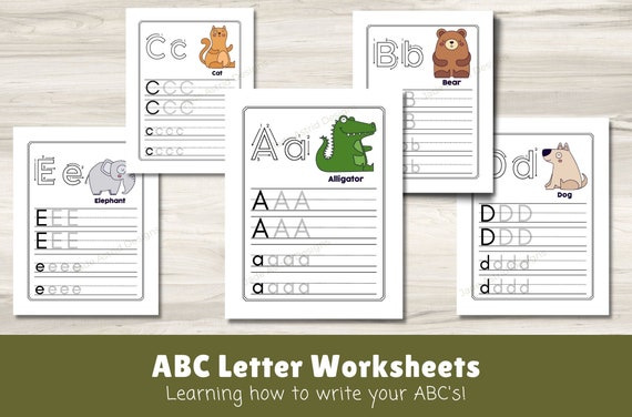 A Z Learning to Write Pages Printable Alphabet Coloring - Etsy