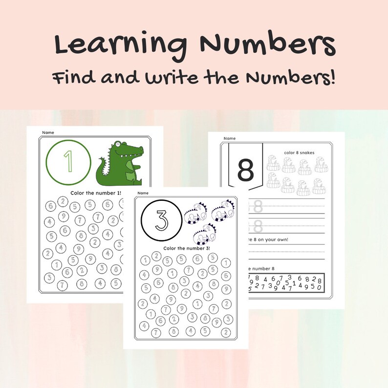 Preschool Writing | Alphabet and Numbers | Number Tracing Worksheets ...