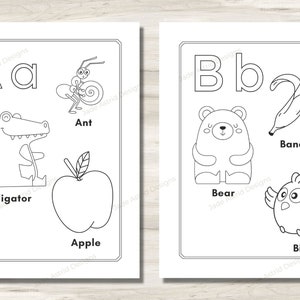 Learning the Alphabet Worksheets | A-Z Coloring Pages for Children ...