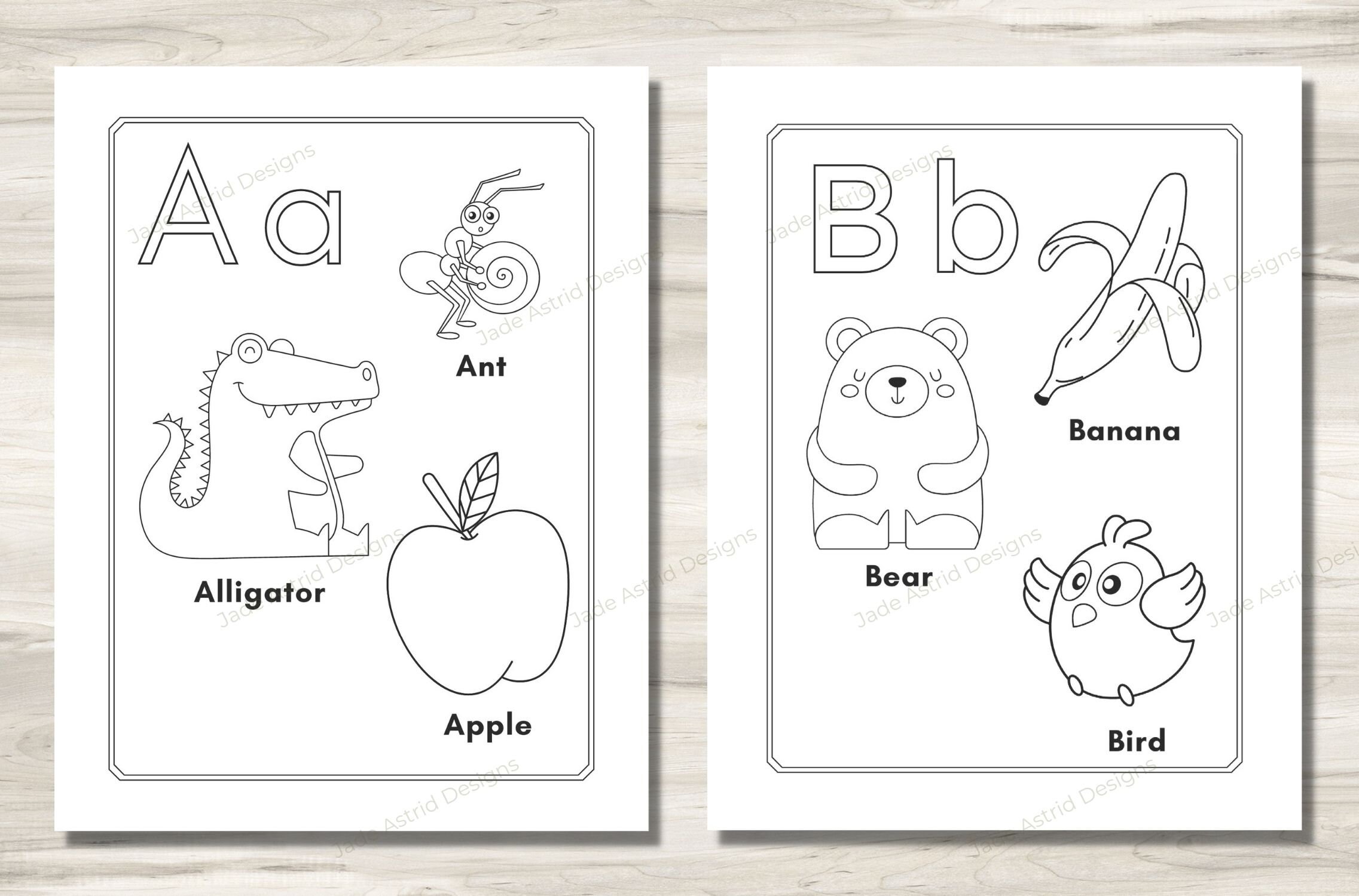 Learning the Alphabet Worksheets | A-Z Coloring Pages for Children ...