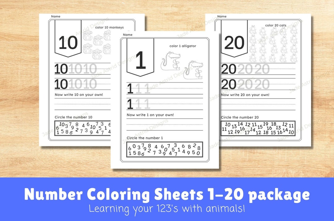 Learning Numbers - the Complete Numeral Pack 1-20 | Coloring Pages for ...