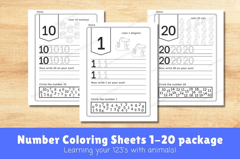 Learning Numbers - the Complete Numeral Pack 1-20 | Coloring Pages for ...