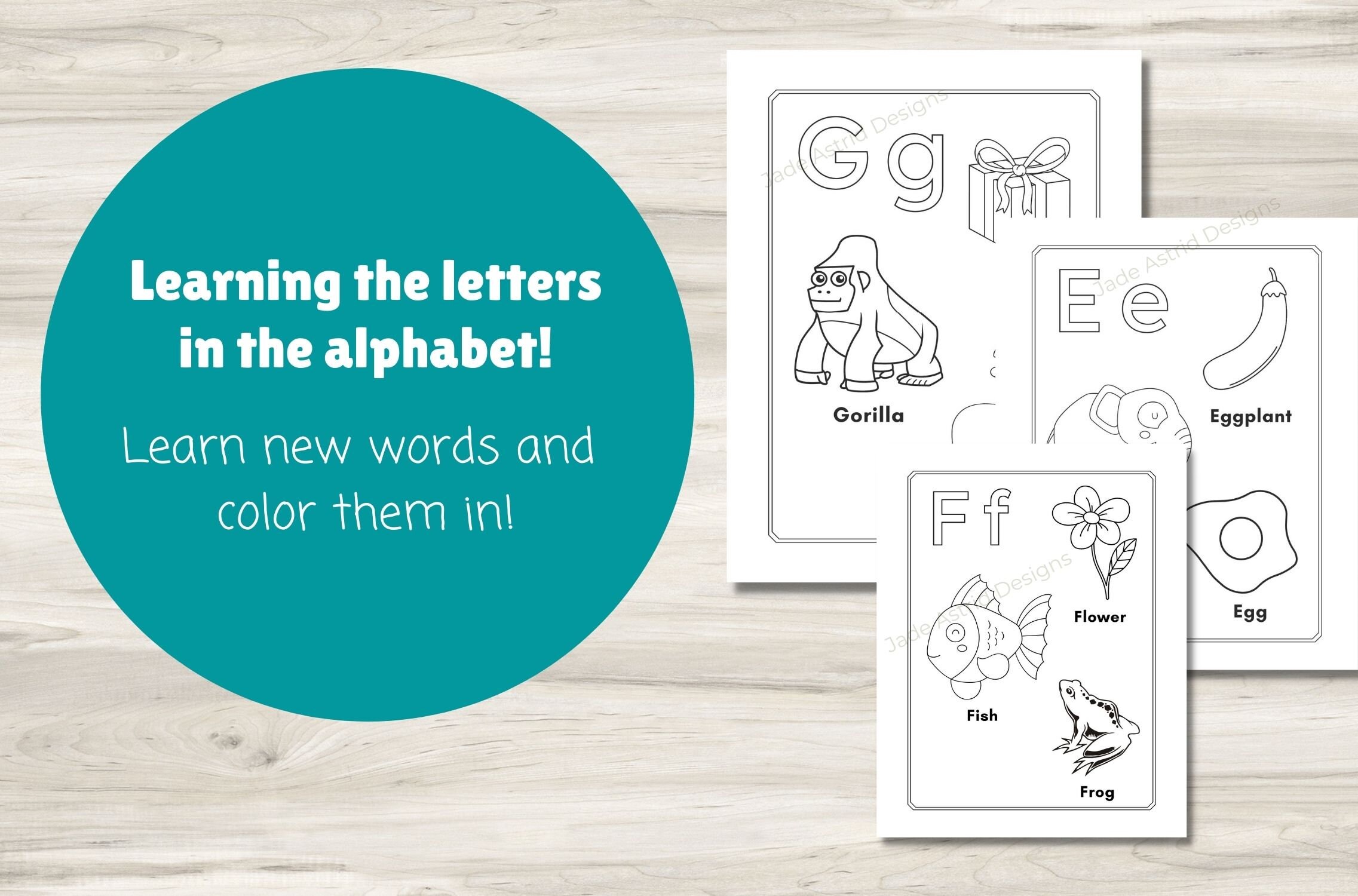 Learning the Alphabet Worksheets | A-Z Coloring Pages for Children ...