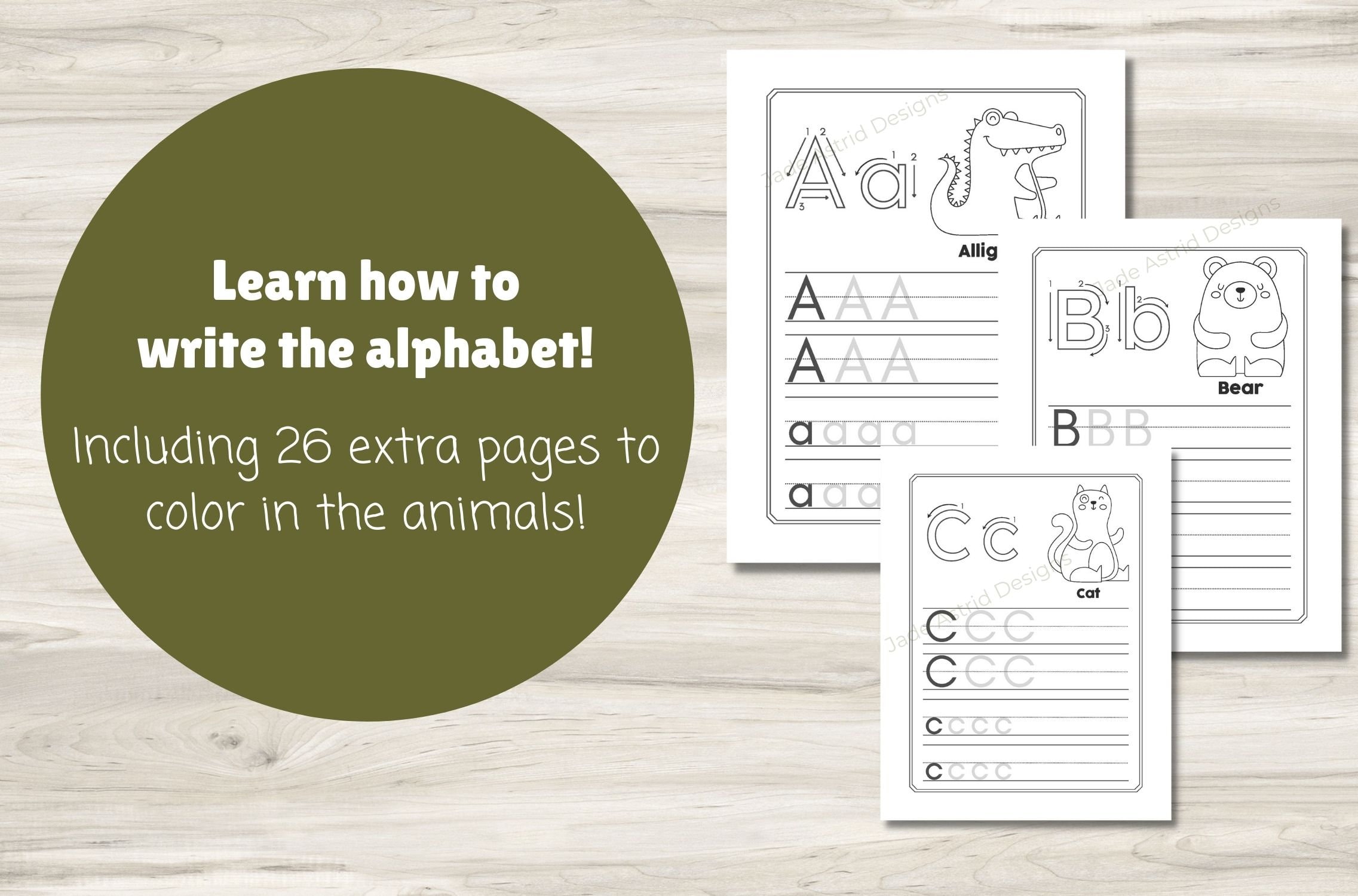 A Z Learning to Write Pages Printable Alphabet Coloring Sheets for Kids ...