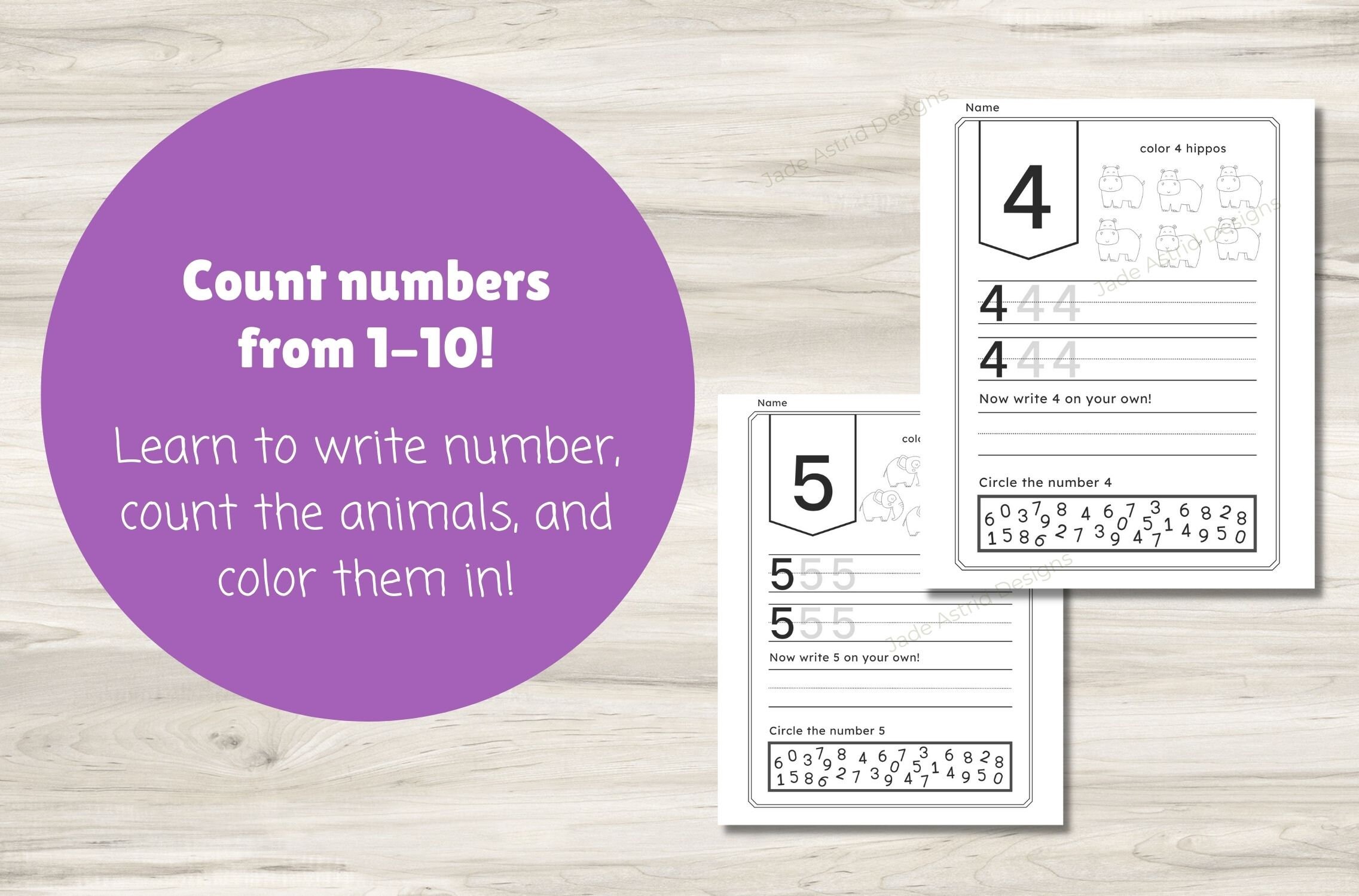 Learning Your Numbers 1-10 | Coloring Pages for Children in School or ...